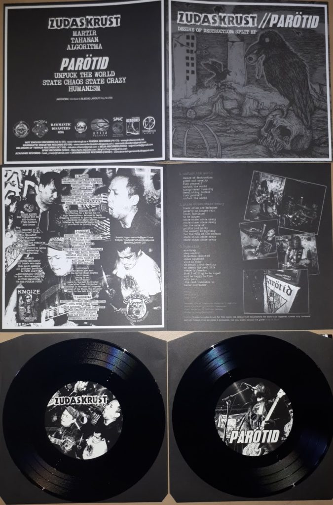 Zudas Krust / Parötid – Split 7″ – Televised Suicide Zudas Krust / Parötid – Split 7″ – Televised Suicide
